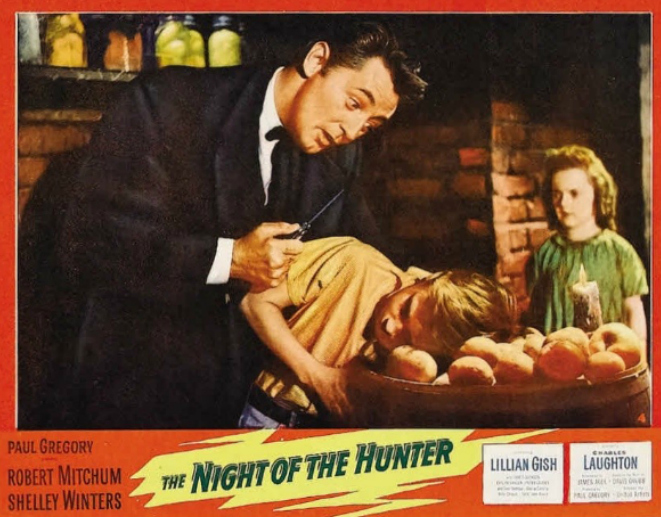 The Night of the Hunter (1955) starring Robert Mitchum, Shelley Winters ...